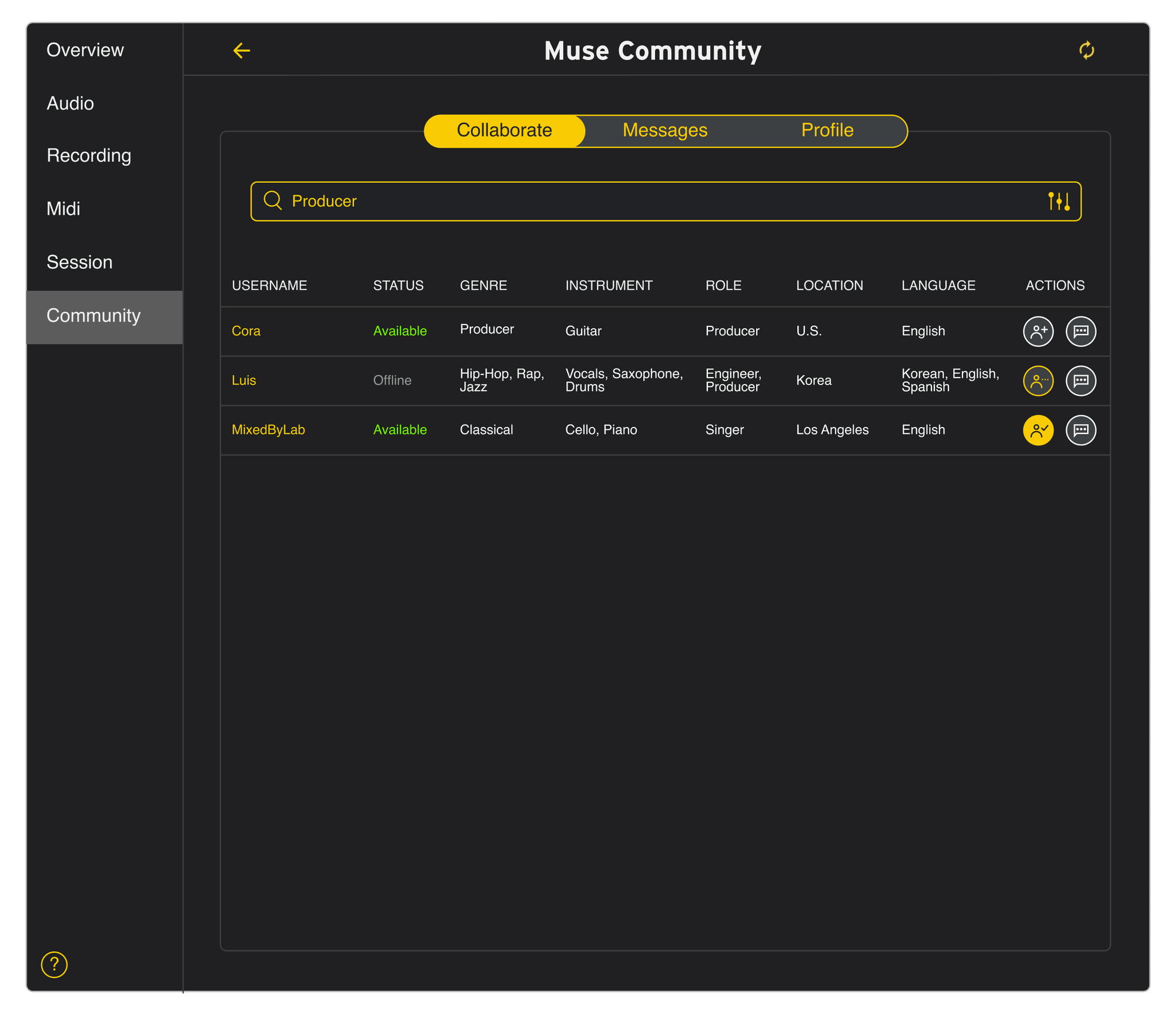 Muse: Music Collaboration, Simplified